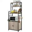 Uforic 63" Bakers Rack with Power Outlets, 4 Tier Microwave Stand ...