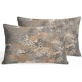 Beige Brown Copper Rust Pillow Covers Set of 2, Abstract Vintage ...