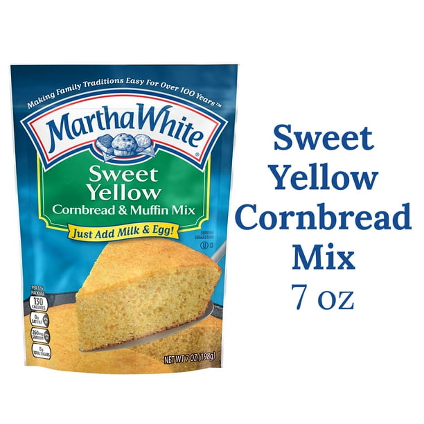Martha White Sweet Yellow Cornbread Mix, 7 Oz Pouch - Walmart.com