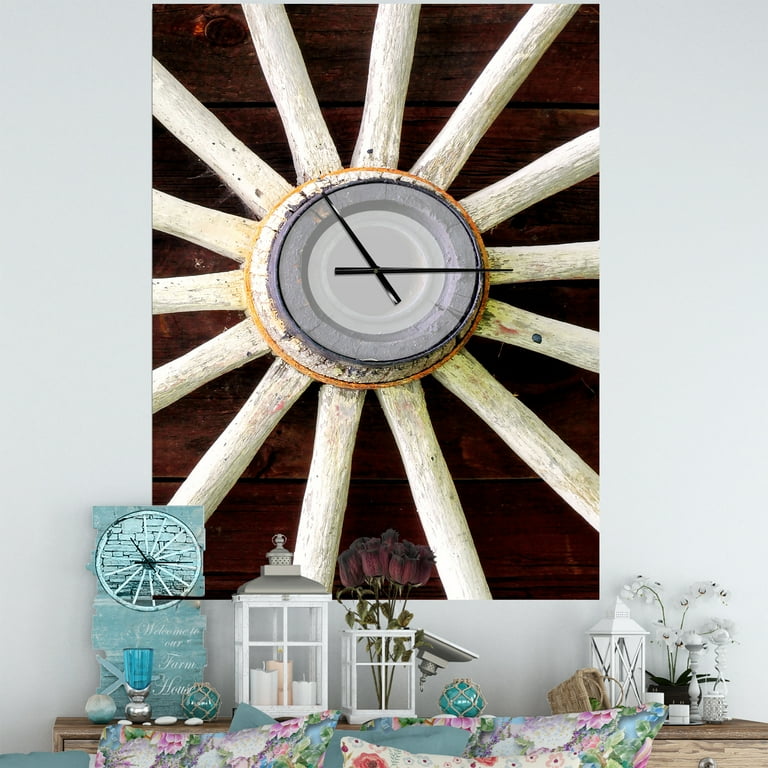 Western Wagon Wheel Clock