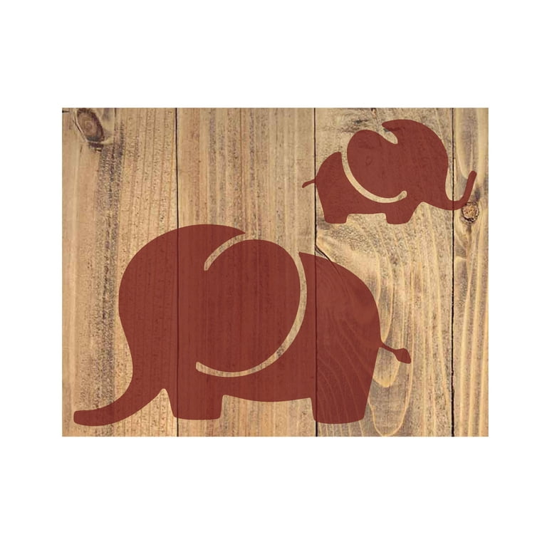 Mom And Baby Elephant Template