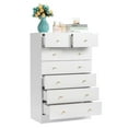 Ktaxon Easy Assemble 7 Drawer Dresser Chest, Wood Organizer for Bedroom ...
