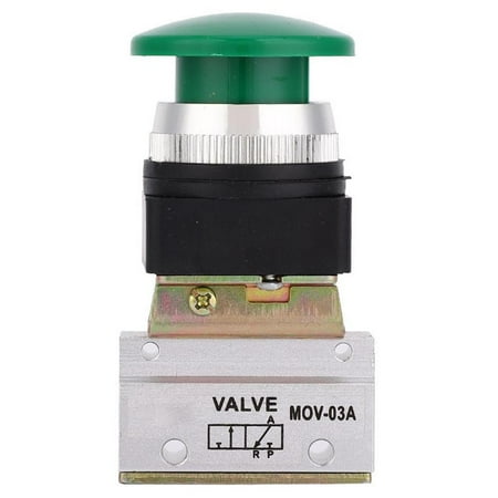 Justharion G1/8 Mushroom Push Button Switch Air Mechanical Valve 2 Position 3 Way Pneumatic ...