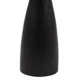 Modern Round Wood Accent Table with Carved Cone Base Solid Mango Wood ...
