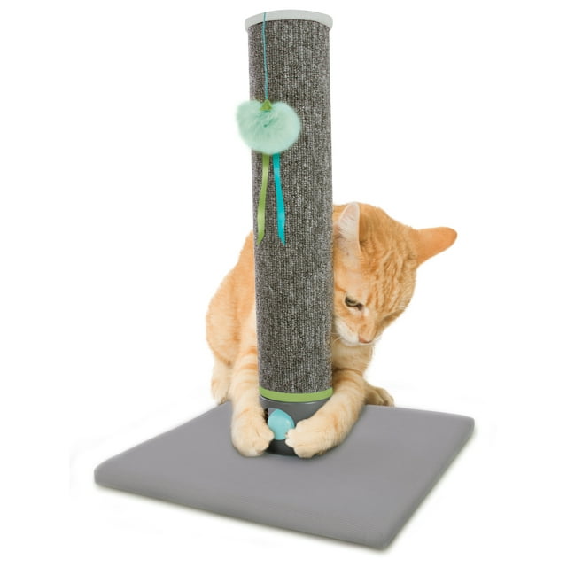 SmartyKat Playful Post Carpet Cat Scratching Post with Track Toy Base ...