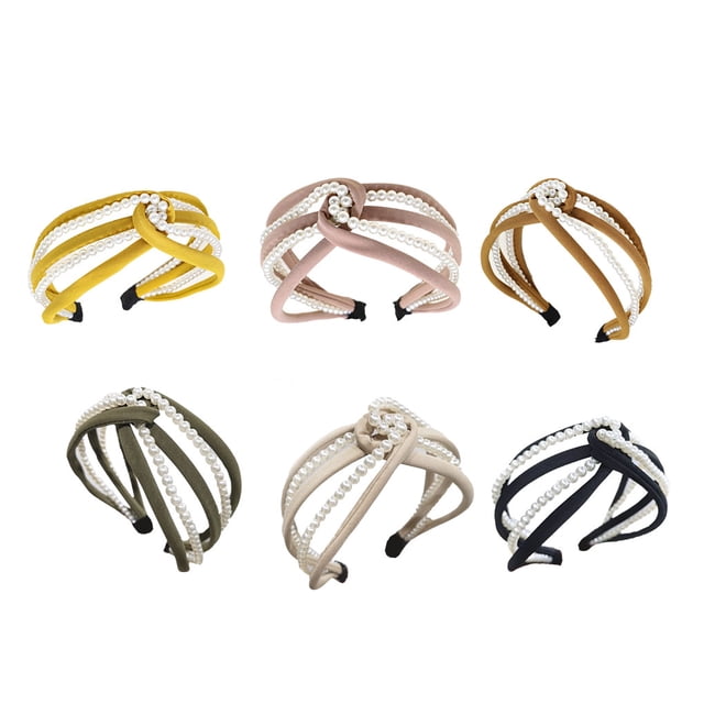 Hair Bands Pearl Knot Headband Elegant Style Hairbands Multi-colored ...