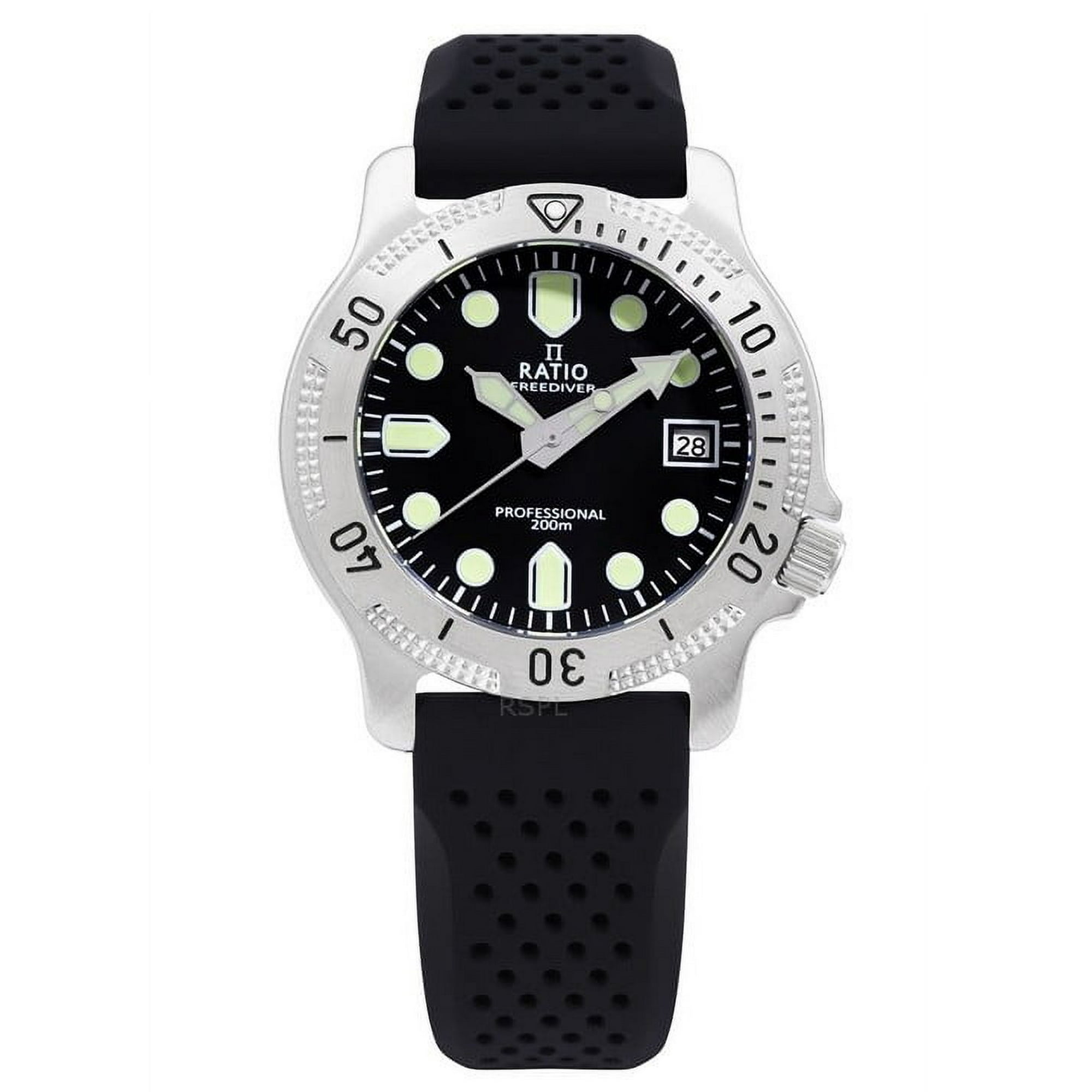Click here for Ratio Freediver Professional Sapphire Black Dial Q... prices