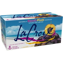 LaCroix Beach Plum Flavored Unsweetened Sparkling Water, 12 Fl Oz, 8 Count - Walmart.com