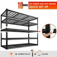 "REIBII 60"" W Heavy Duty Garage Shelving, 3000LBS, Adjustable 5 Tier ...