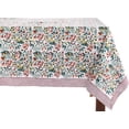 Blue Cotton Rectangle Spring Tablecloth Handblock Floral Linen Table ...