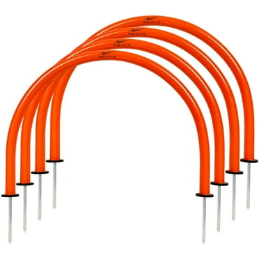 Crown Sporting Goods 6 Agility Poles with 3 Bases, Yellow Poles, Soccer ...