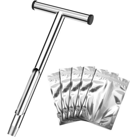Soil Sampler Probe, 13.7 Inch Stainless Steel with 5 Reusable Sample ...