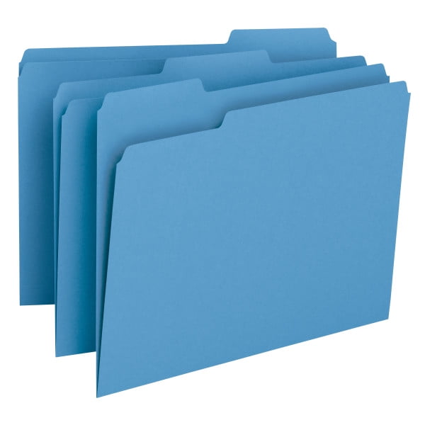 Smead Colored File Folders 1/3-Cut Tabs Blue 100/BX Letter (12043 ... Smead Colored File Folders 1/3-Cut Tabs Blue 100/BX Letter (12043 ...