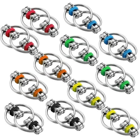 12 Pieces Fidgets Chain Fidget Toy, Pressure-Relieving Chain Great for ...