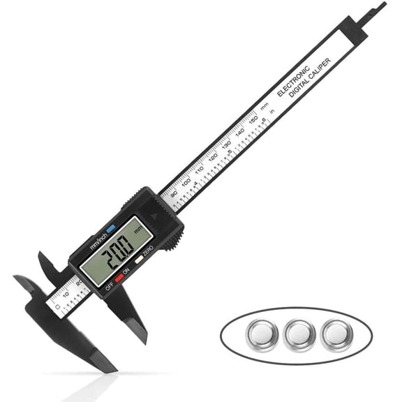NEIKO 6 Inches Digital Caliper, Stainless Steel, Large LCD, Metric ...