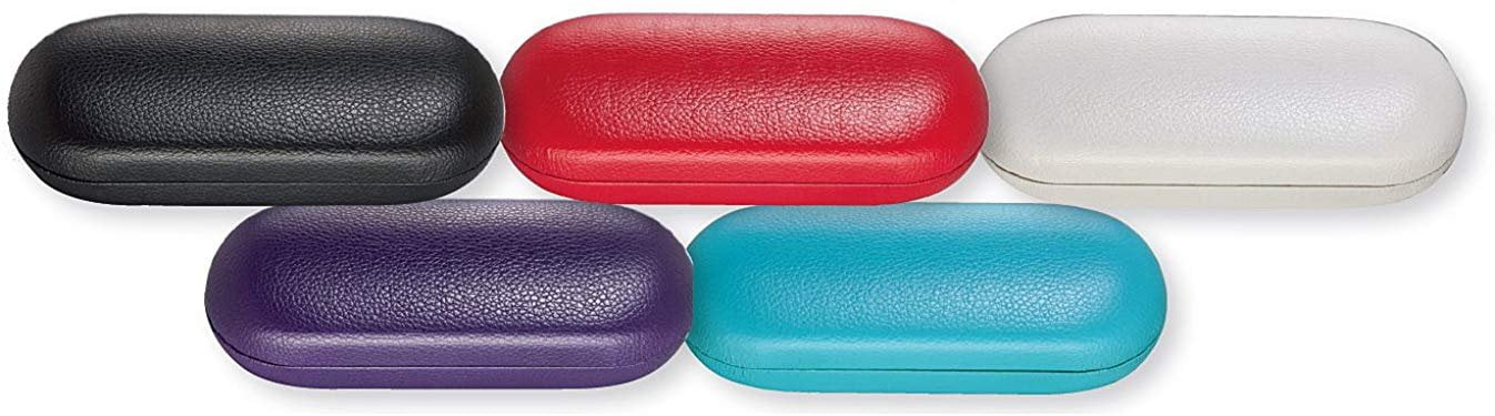 Hard Eyeglass Case For Women & Men, Small To Medium Frames, Faux ...