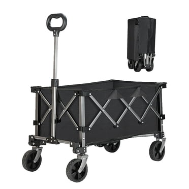 Gathered Collapsible Mini Camping Wagon, Vecukty Portable Foldable Cart ...