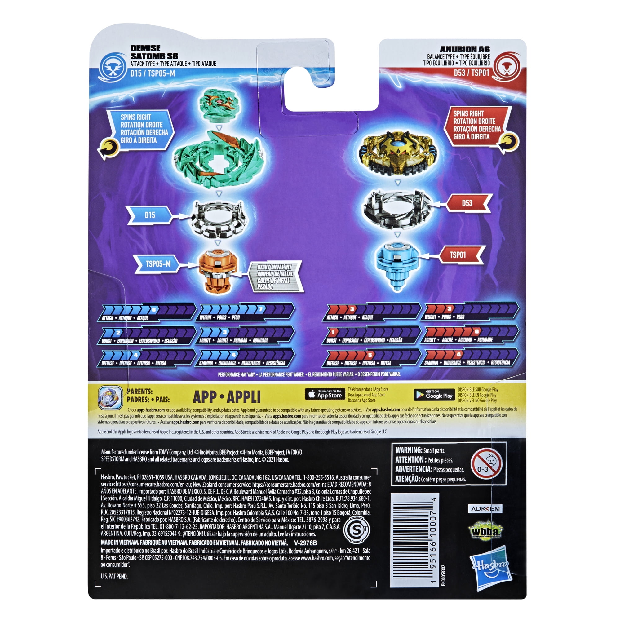 Buy Beyblade Burst Surge Speedstorm Demise Satomb S6 and Anubion A6 ...