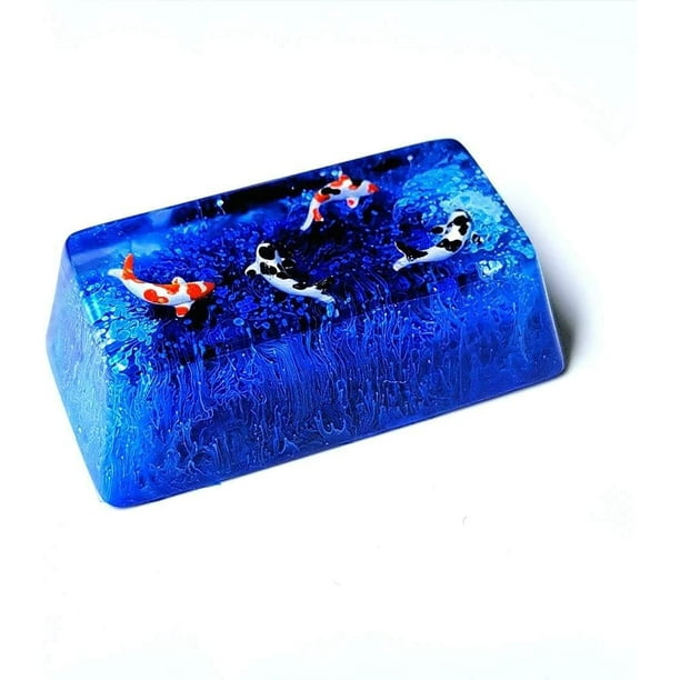 Blue Backspace Koi Fish Nature Gaming Keycaps for Cherry MX Switches ...