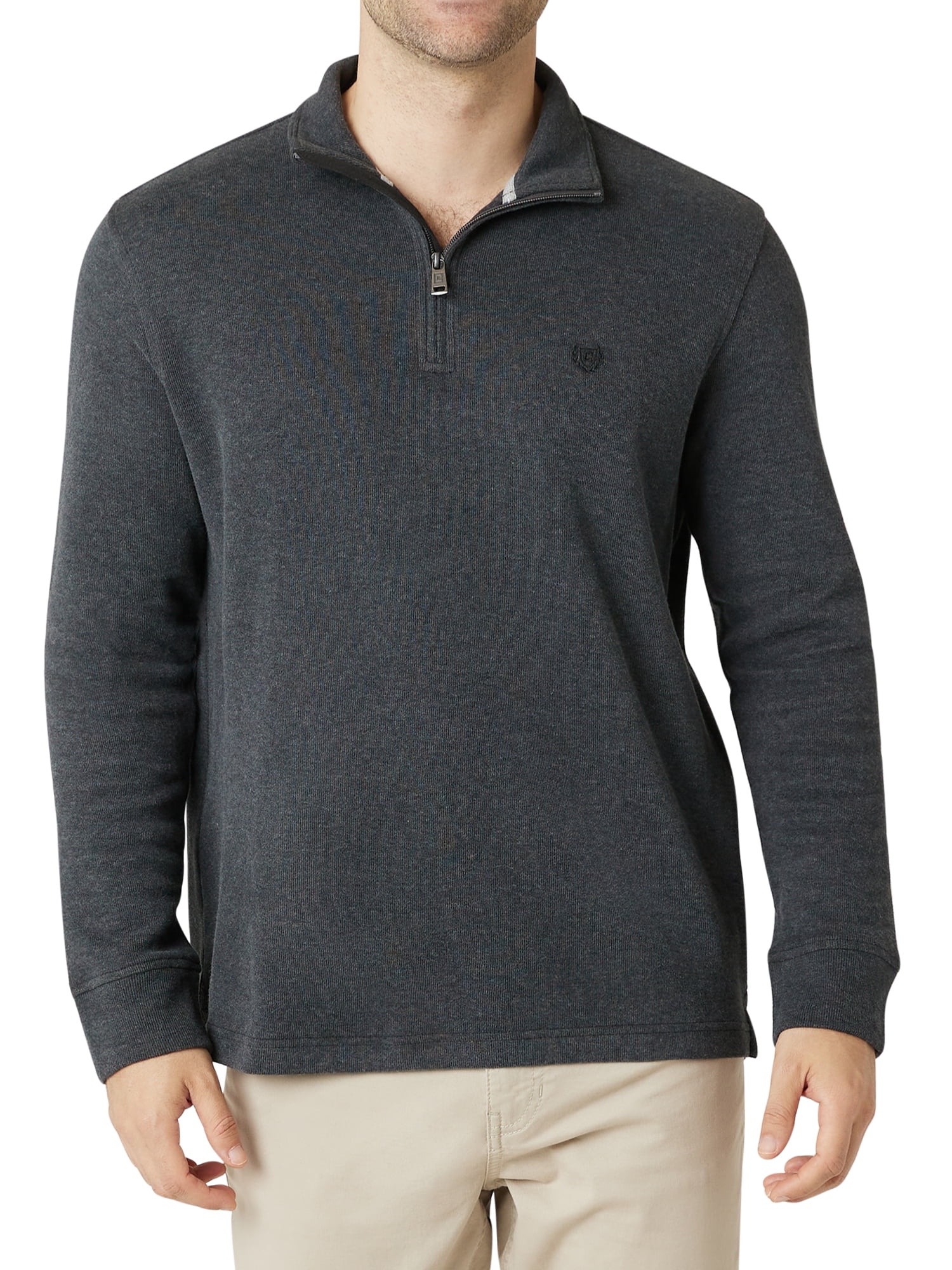 Chaps Men's Flatback Rib Westport Quarter Zip Mockneck Knit- Sizes XS ...
