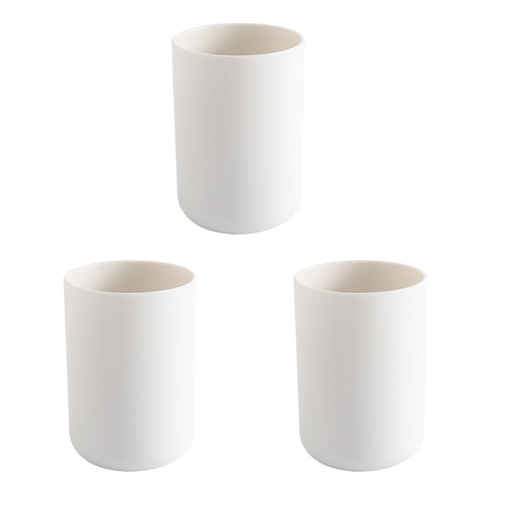 3pcs Mouthwash Cup Toilet Toothbrush Cup Simple Plain Couple Tooth Cup ...