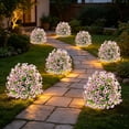 Glowing Eucalyptus Violet Ground Plug Artificial Flowers, Outdoor Yard ...