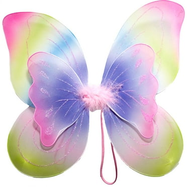 Mozlly Kids 20 inch Rainbow Butterfly Wings - Dress Up Accessory, Item ...