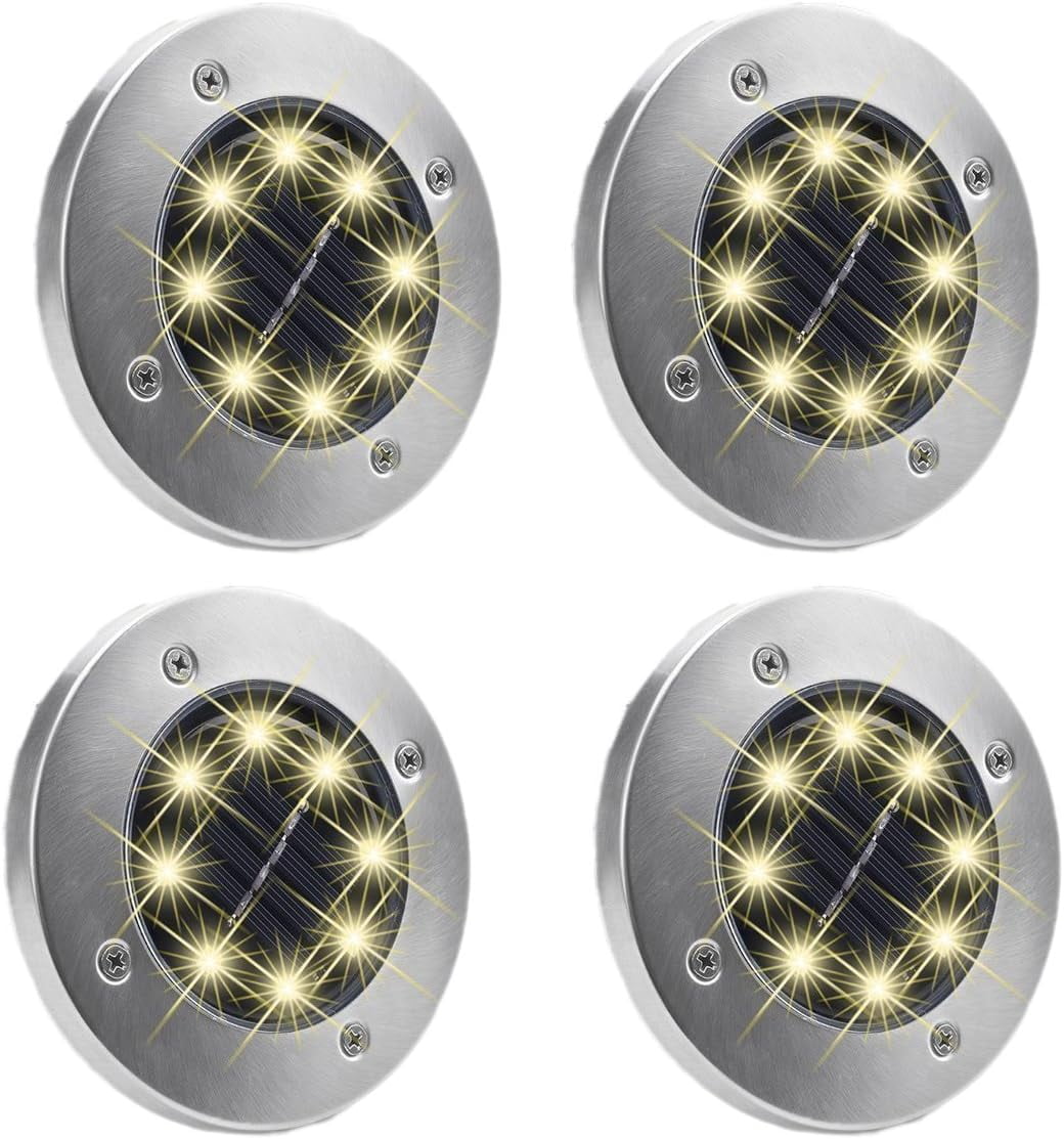 LINLIN Solar Ground Lights, Buried Light Ground Lights in-Ground Path ...