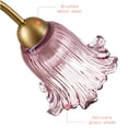 Beautiful Vintage-Style Rose Pink Flower Glass Desk Lamp by Drew ...