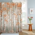 Bathroom Shower Curtain Autumn Rustic Orange Tree Waterproof Shower ...