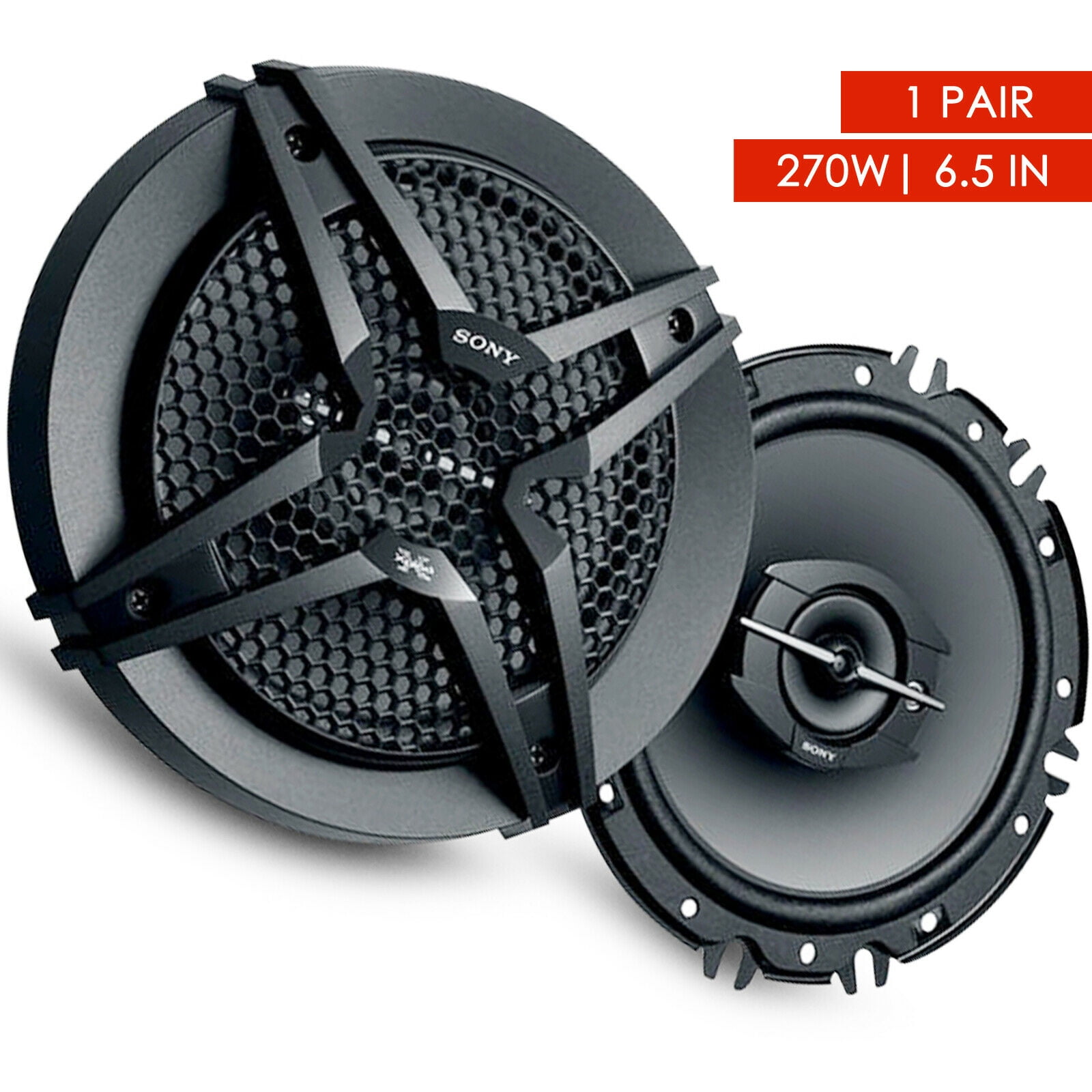 NEW SONY XS-GTF1639 6.5" 270 WATTS 3-WAY CAR AUDIO COAXIAL SPEAKERS - 1 ...