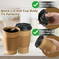 100 Pack 12 oz Paper Coffee Cups, Disposable Coffee Cups with Lids and ...