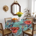 Abstract Ethnic Floral Texture Table Cloth 54x54in, Waterproof Square ...