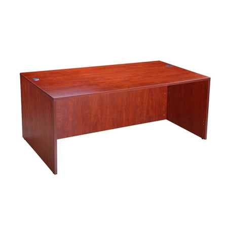 Boss Office Products Cherry 71 inch Desk Shell - Walmart.com