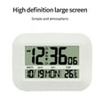 Large LED Display Modern Clock Wall Mount Features Room Temperature Multilingual Calendar Alarm ...