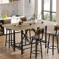 Tribesigns Bar Table, Industrial Counter Height Pub Table with Metal ...