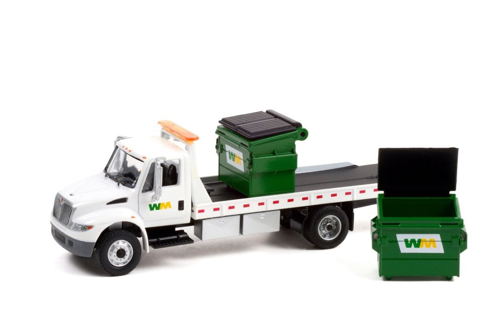 2013 International DuraStar Flatbed Truck with 2 Commercial Dumpsters ...