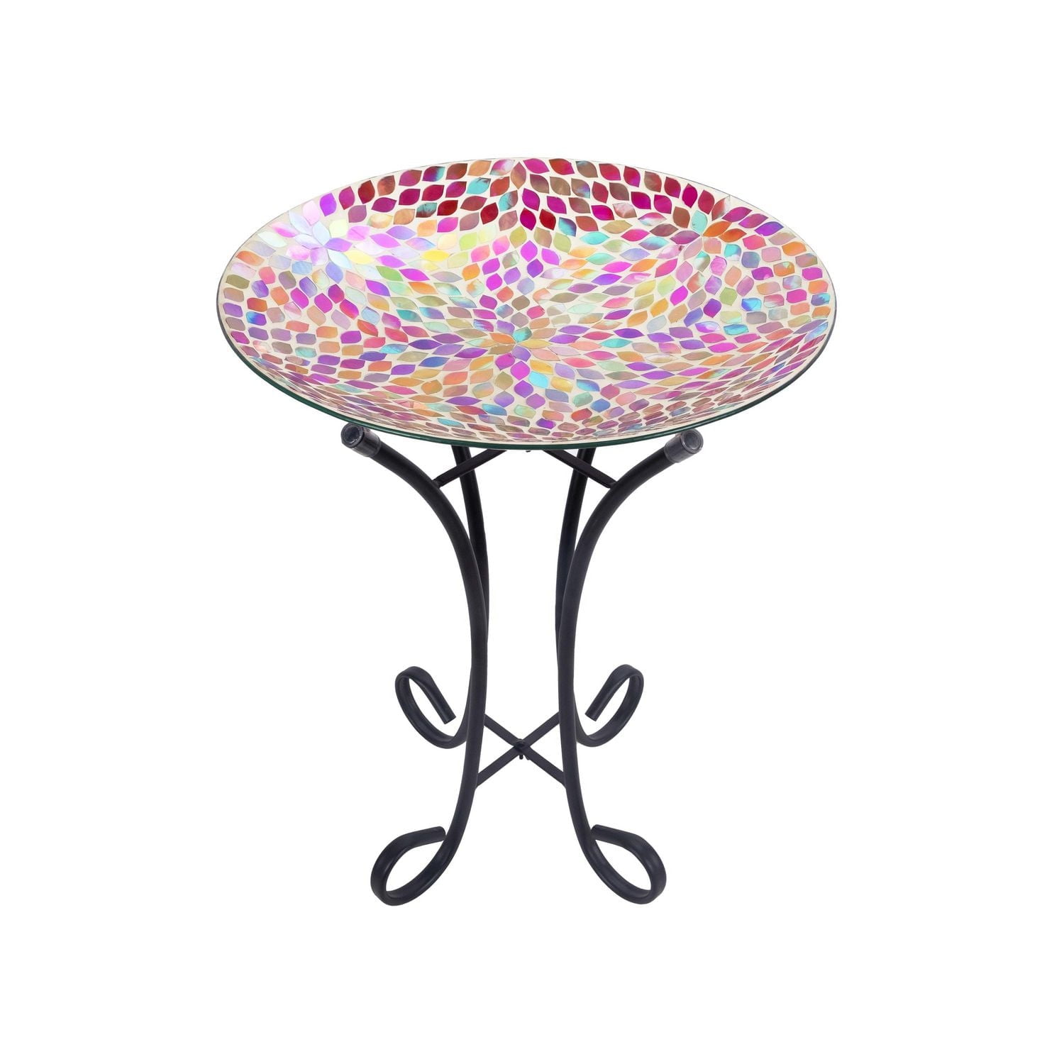 MOSAÏQUE DE BAIN D'OISEAU EN VERRE HOMETRENDS Bain d'oiseaux en verre ...