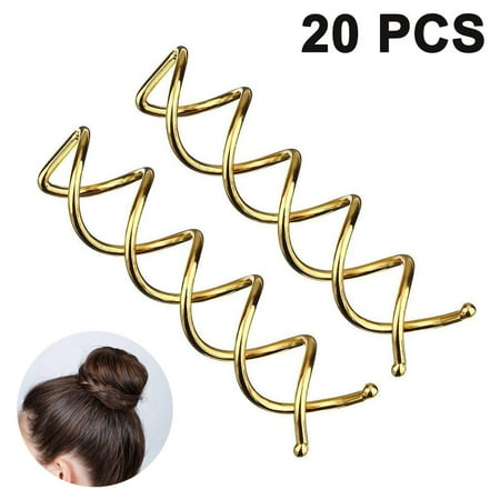 20 Spiral Hair Pins Twist Clips Round Hair Clips Hair Styling Spiral ...