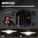 Sunpie 7" LED Headlights Halo White DRL & Amber Turn Signal + 4" Fog ...