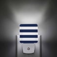 Blue and White Stripe Pattern Plug-in LED Night Lights Simple Style ...