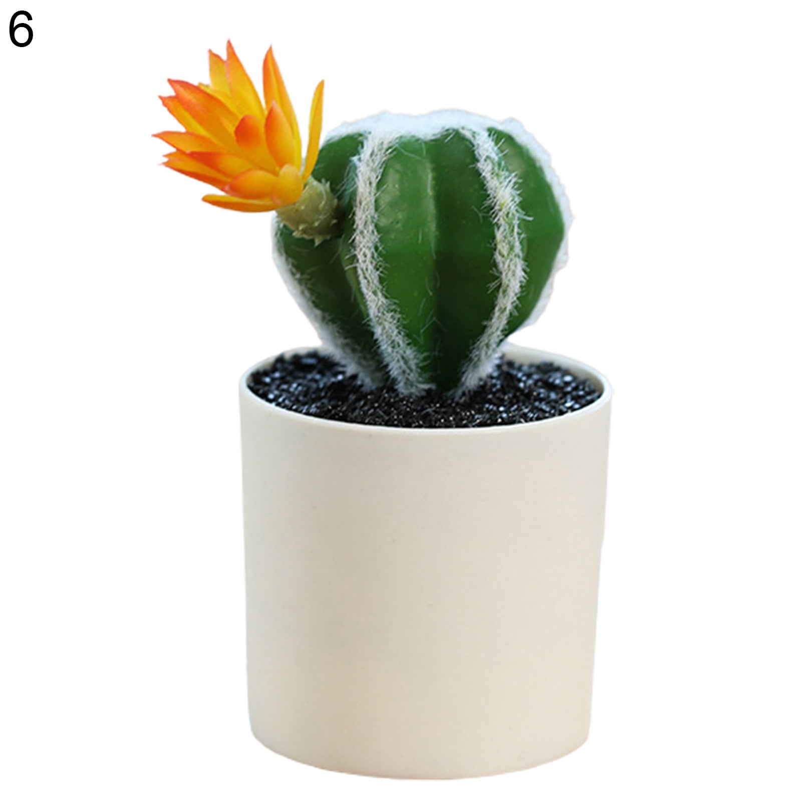 Artificial Cactus Plants, Mini Fake Desert Plants in White Pots ...