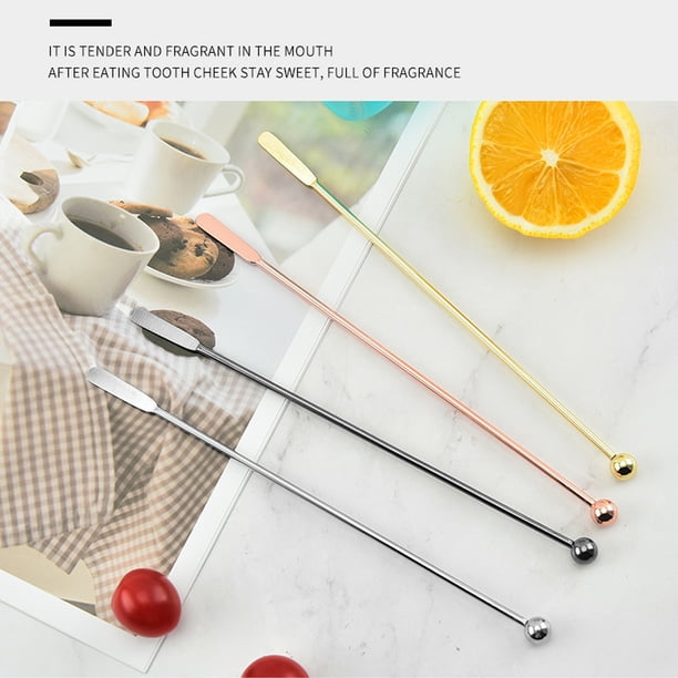 304 Stainless Steel Stirrer Cocktail Coffee Beverage Drink Stirring Rod ...