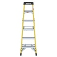 6 Step Yellow Fiberglass Reinforced Single Side Ladder, Foldable Non ...