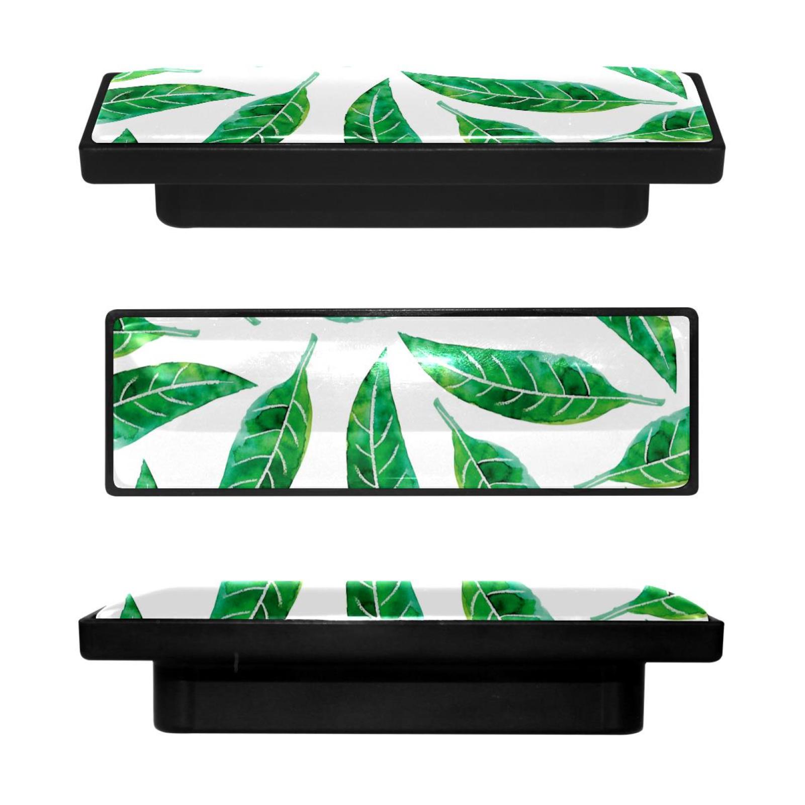 4 Pcs Rectangle Cabinet Handle Cupboard Knob Drawer Pulls Handle Green ...