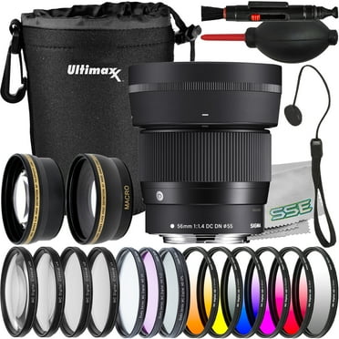 Sigma 56mm f/1.4 DC DN Contemporary Lens for Sony E + Pixibytes ...