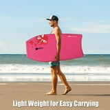 Goplus 41'' Lightweight Adult Bodyboard with Leash for Beach Water ...
