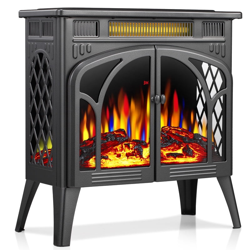 YUKOOL Electric Fireplace Heater, Freestanding Indoor Electric ...