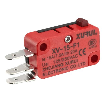 XURUI Authorized XV15F1 SPDT NO+NC SPDT 3 Poles Push Button Action ...