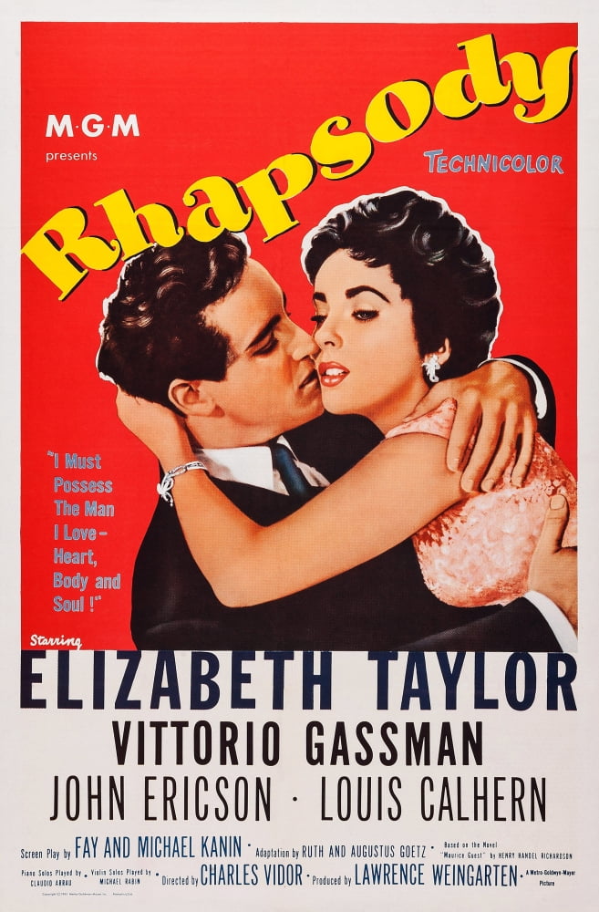 Rhapsody Us Poster Art From Left: Vittorio Gassman Elizabeth Taylor ...